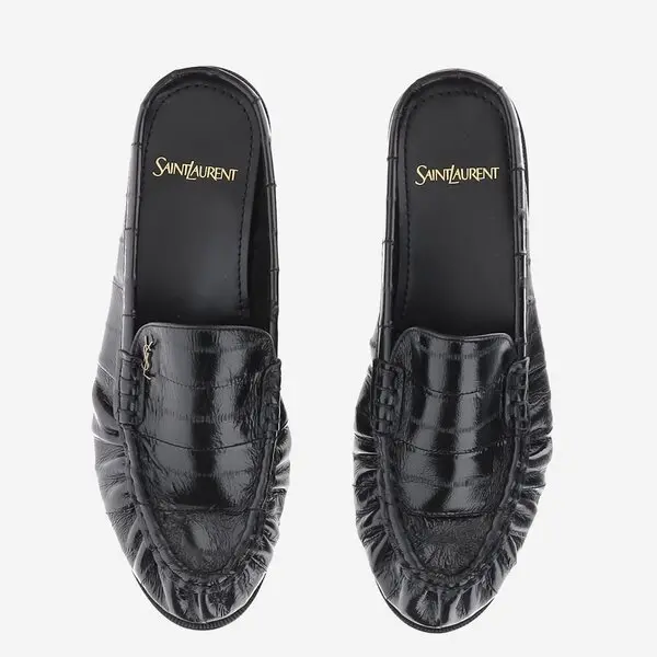 Saint Laurent Logo Plaque Slip-on Flat