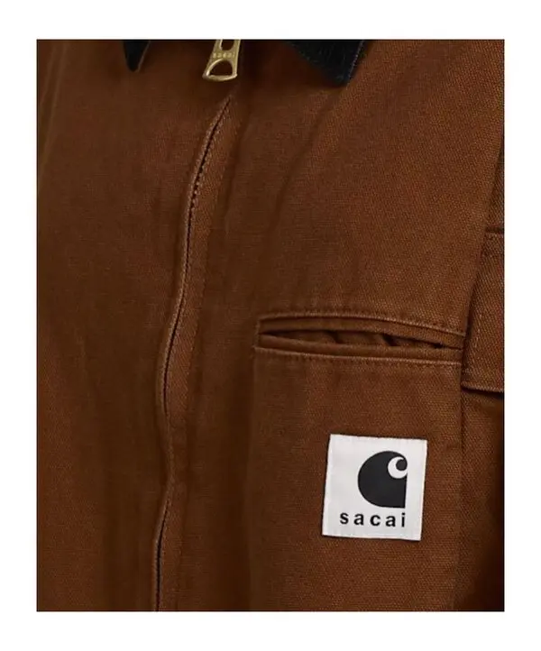Sacai X Carhartt Wip Padded Duck Down Puffer Jacket - Brown