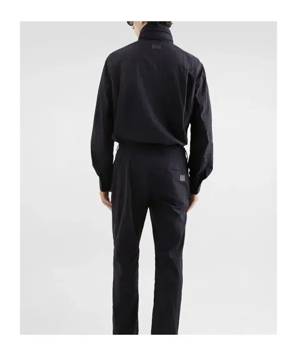 Dolce & Gabbana High Neck Jacket With Logo Patch - Black