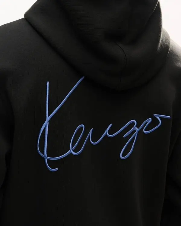 Kenzo Signature Embroidered Zip-up Hoodie