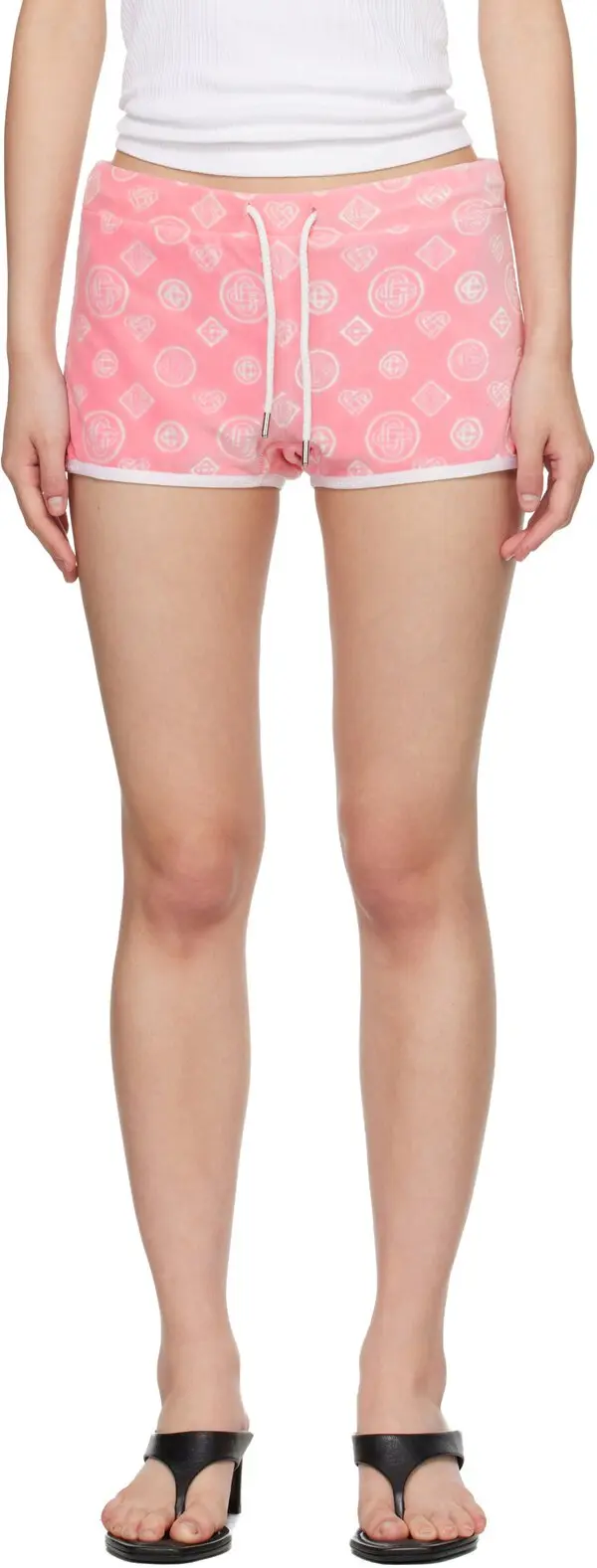 Casablanca Velour Monogram Shorts