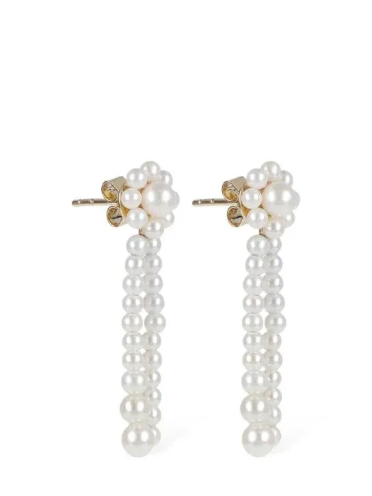 Sophie Bille Brahe Pearl Dangle Earrings