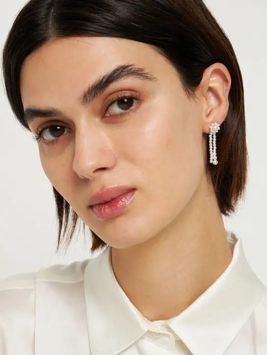 Sophie Bille Brahe Pearl Dangle Earrings