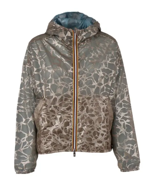 K-WAY Laurettee Super Light Reversible Hooded Jacket - Gray