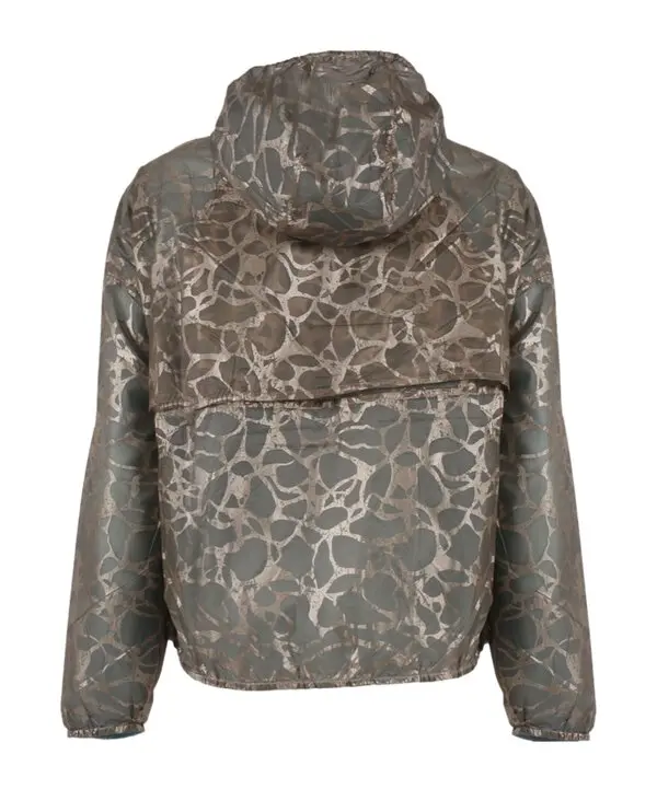 K-WAY Laurettee Super Light Reversible Hooded Jacket - Gray