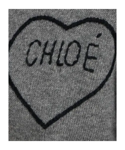 Chloé Rib Knit Cashmere Wool Cardigan