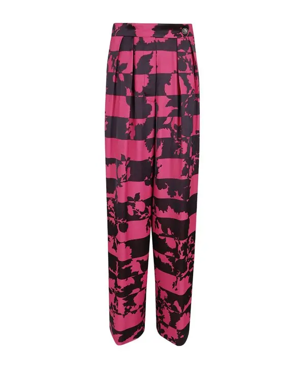 Dries Van Noten High-waisted Printed Wide Leg Pants
