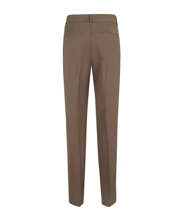 Peserico Tailored Stretch Viscose Trousers - Marrone