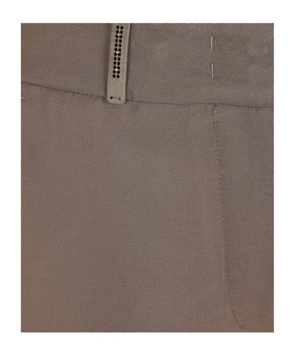 Peserico Tailored Stretch Viscose Trousers - Marrone