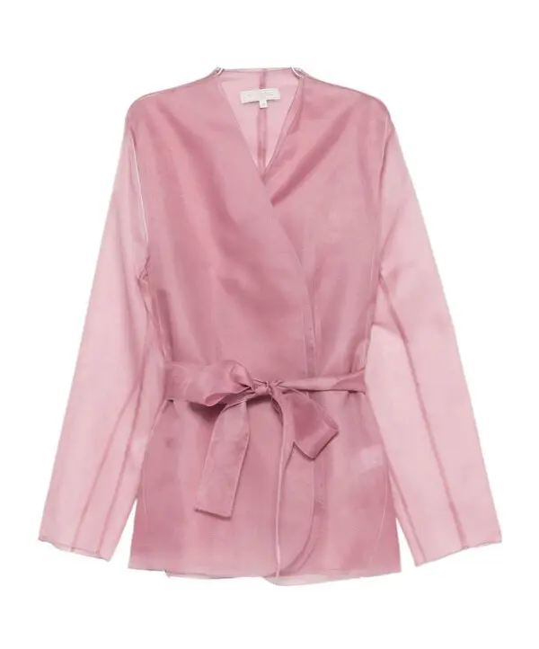 Antonelli Firenze Long Sleeve Tie Detailed Jacket - Pink