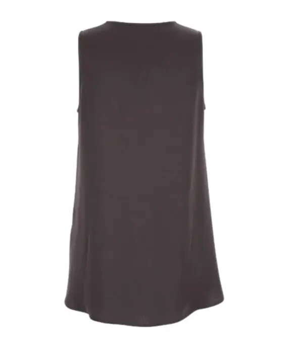 Antonelli Firenze V-neck Sleeveless Blouse - Brown