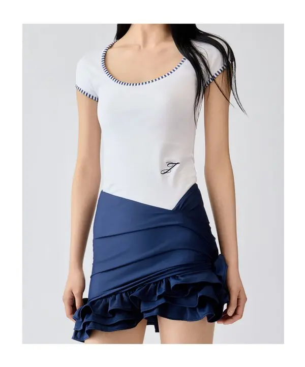 Jacquemus The Espiral T-shirt With Striped Edging