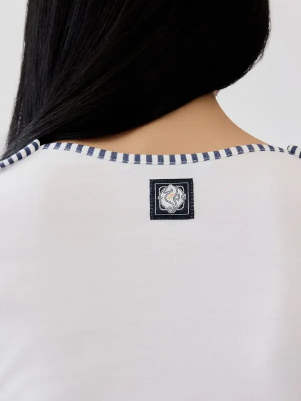 Jacquemus The Espiral T-shirt With Striped Edging