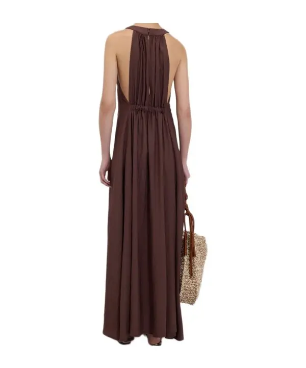ERMANNO FIRENZE Sleeveless Embroidered Lace Maxi Dress