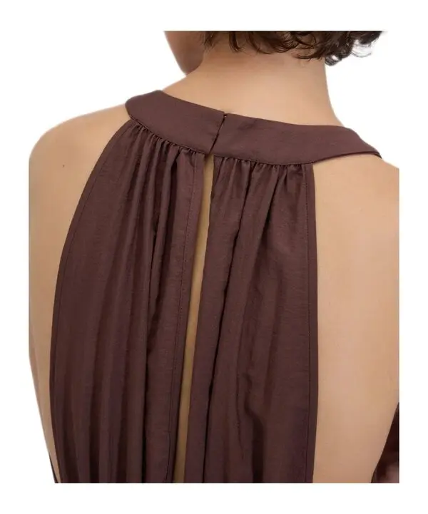 ERMANNO FIRENZE Sleeveless Embroidered Lace Maxi Dress