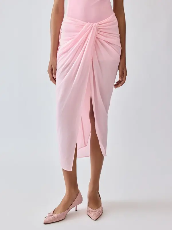 Jacquemus Asymmetric Draped Knee-length Skirt - No