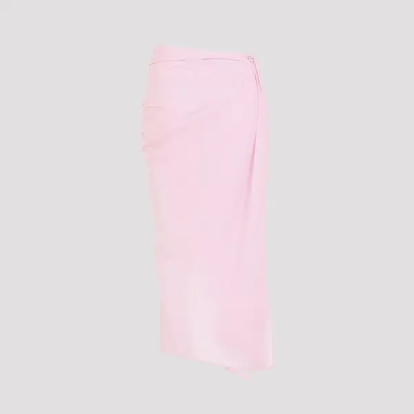 Jacquemus Asymmetric Draped Knee-length Skirt - Pink