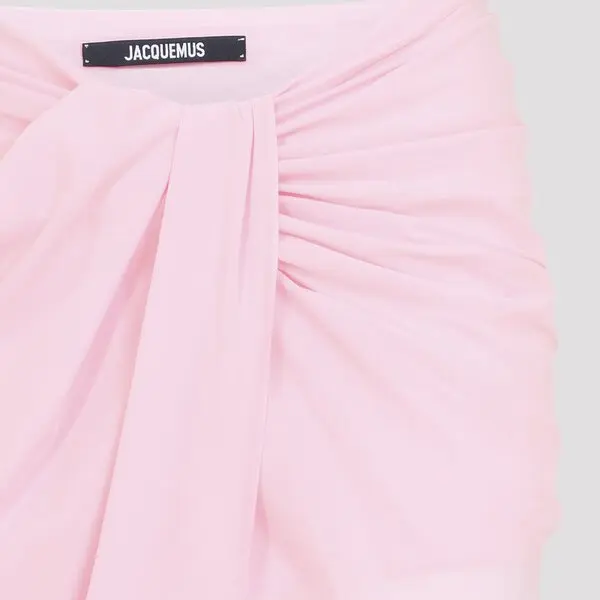 Jacquemus Asymmetric Draped Knee-length Skirt - Pink