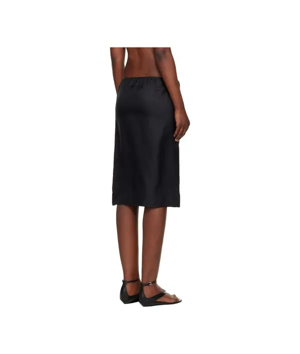 Loulou De Saison Vasali Silk Twill Midi Skirt