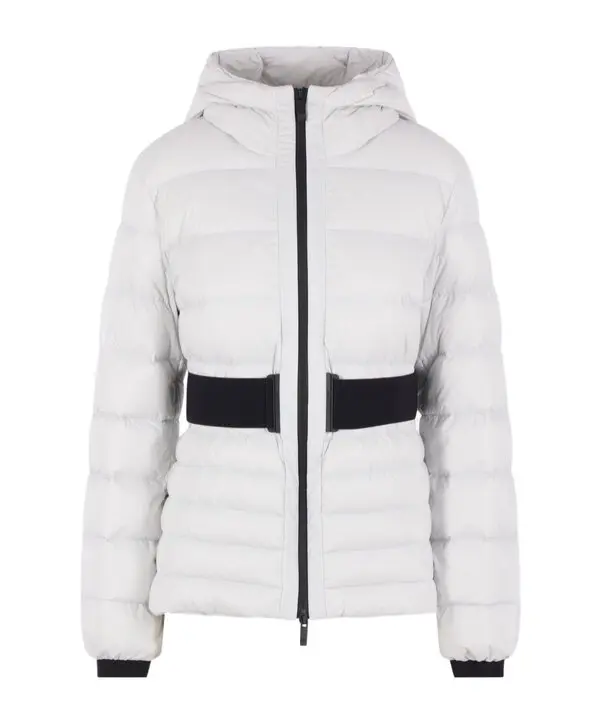 Moncler Logo Patch Quilted Down Jacket With Hood