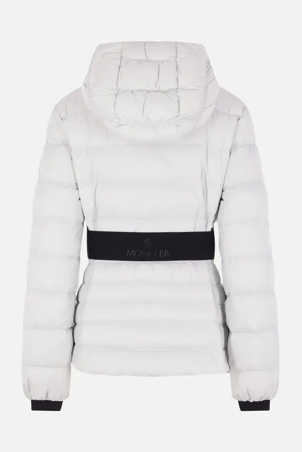 Moncler Logo Patch Quilted Down Jacket With Hood