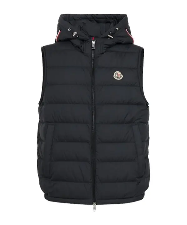 Moncler Puffer Vest With Hood - Black