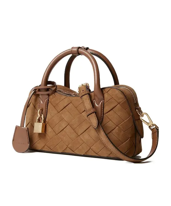 Stella McCartney Ryder Woven Crossbody Bag - Brandy