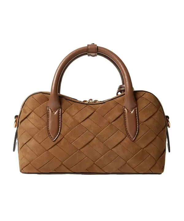 Stella McCartney Ryder Woven Crossbody Bag - Brandy