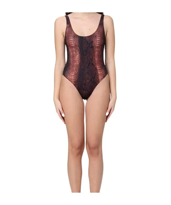 JEAN PAUL GAULTIER Backless Printed Swimsuit - Nude