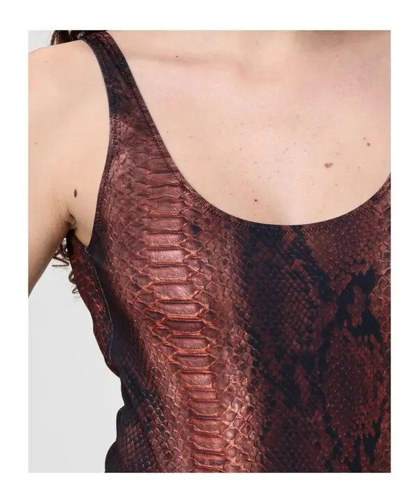 JEAN PAUL GAULTIER Backless Printed Swimsuit - Nude