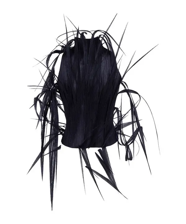 Issey Miyake High-neck Pleated Top