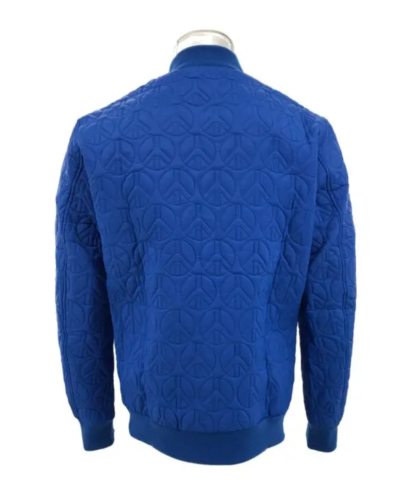 Moschino Quilted Peace Sign Bomber Jacket