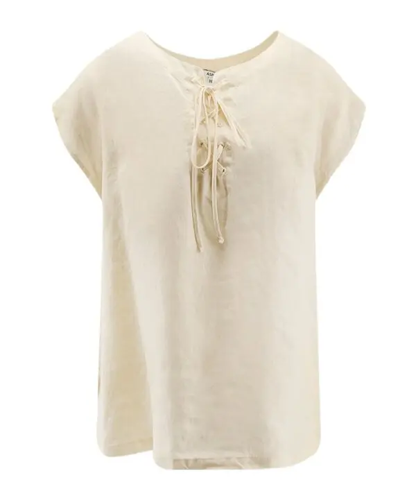 Aspesi Tie-up Detail T-shirt - Nude