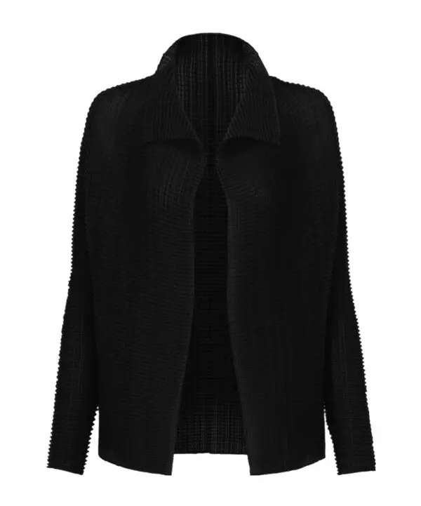 Issey Miyake Pleated Open Cardigan