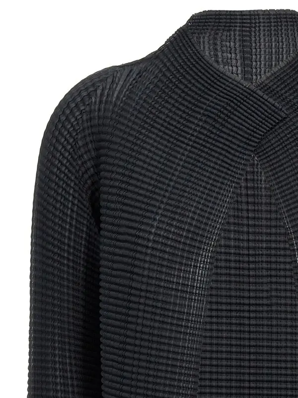 Issey Miyake Pleated Open Cardigan