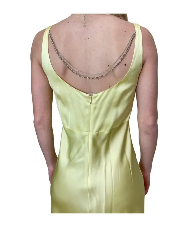 Liu Jo Satin Maxi Dress With Detachable Chain Detail