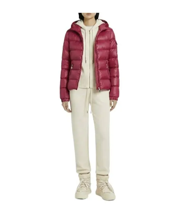 Moncler Glesse Hooded Down Jacket - Red