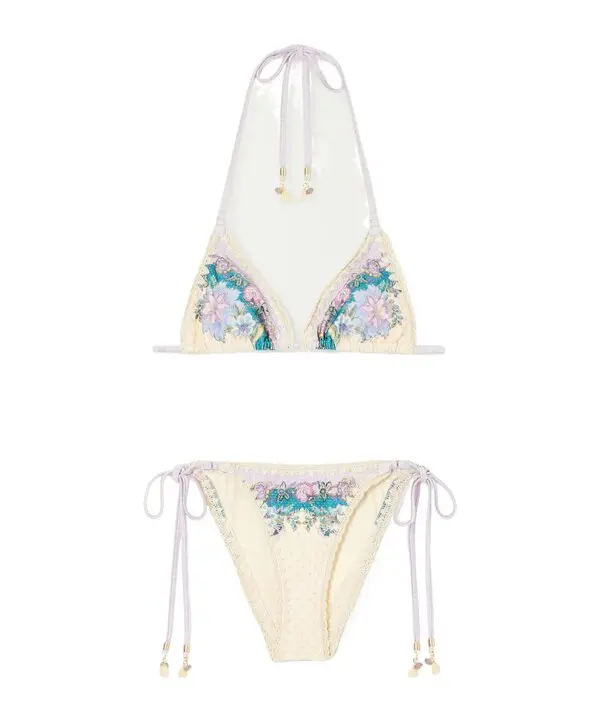 Zimmermann Indra Crochet Detail Bikini - White