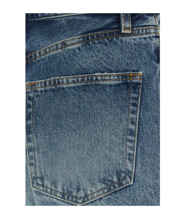 FRAME The Dare Frayed Denim Shorts - Blue