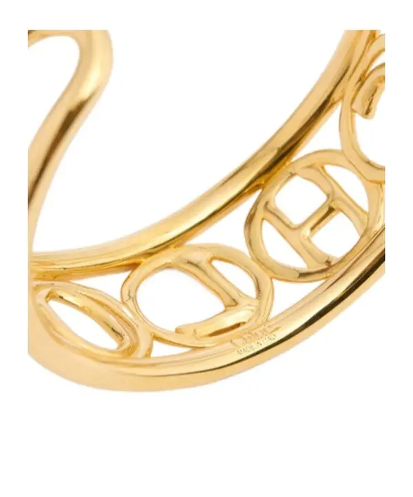 Chloé Script Logo Cuff Bracelet - Yellow