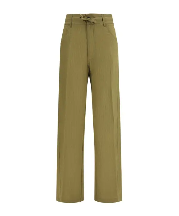 DARKPARK Iris Striped Wide-leg Pants - Green
