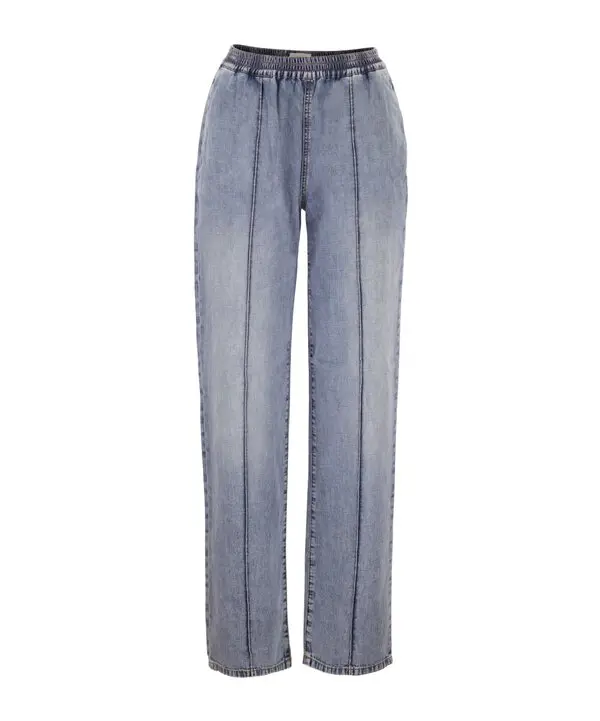 Fabiana Filippi Elastic-waist Denim Pants - Gray