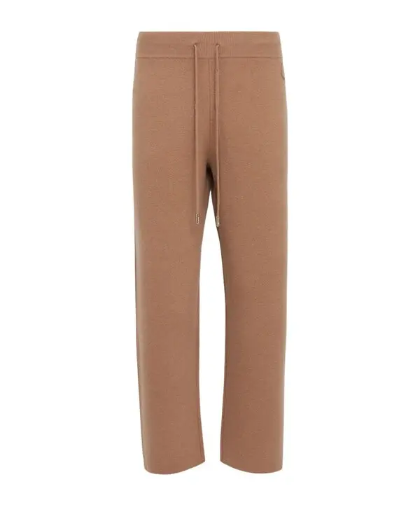 Moncler Wool Cashmere Jogging Pants - Brown