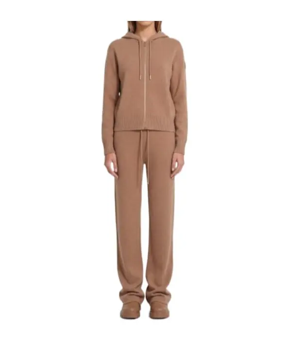 Moncler Wool Cashmere Jogging Pants - Brown