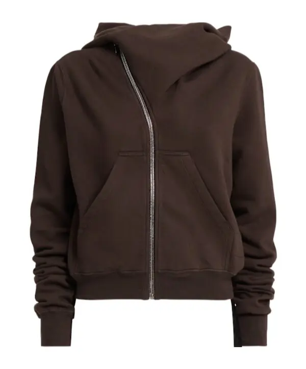Rick Owens Zip-up Sweatshirt With Turtleneck - Black