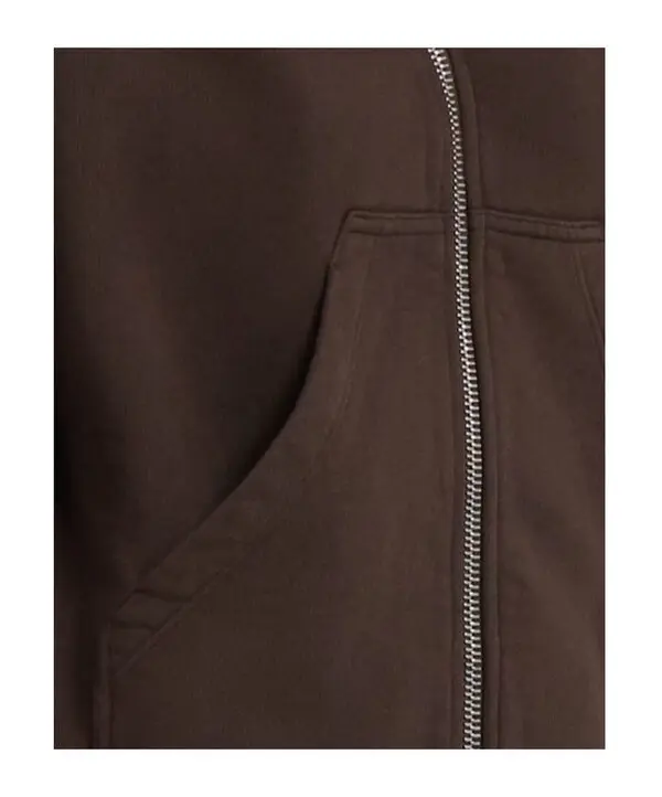 Rick Owens Zip-up Sweatshirt With Turtleneck - Black