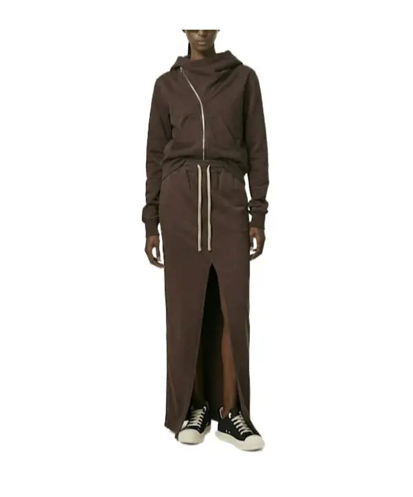 Rick Owens Zip-up Sweatshirt With Turtleneck - Black
