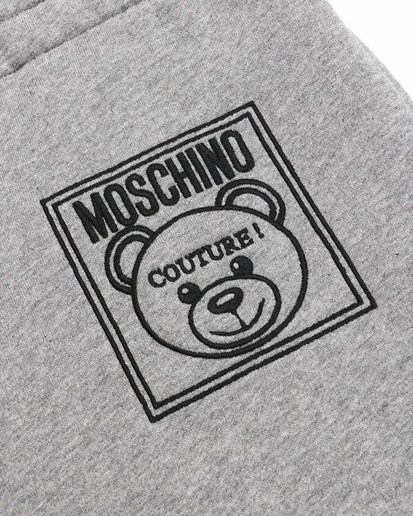Moschino Slim Fit Printed Sweatpants - Gray
