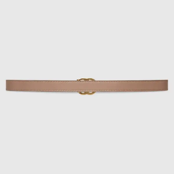 Gucci Gg Marmont Reversible Skinny Belt - Black