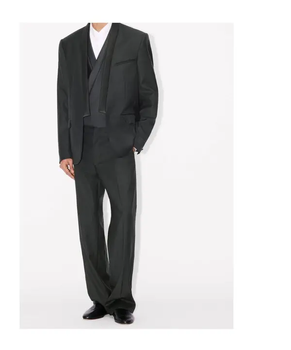 Kenzo Straight Tailored Virgin Wool Pants